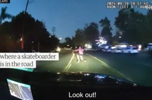 Footage Reveals LAPD in Wrong Lane Hit and Kill Skateboarder, Officers ...