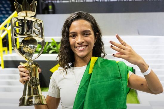 Pro Skateboarder Rayssa Leal is the 2025 SLS Super Crown Women's Champion